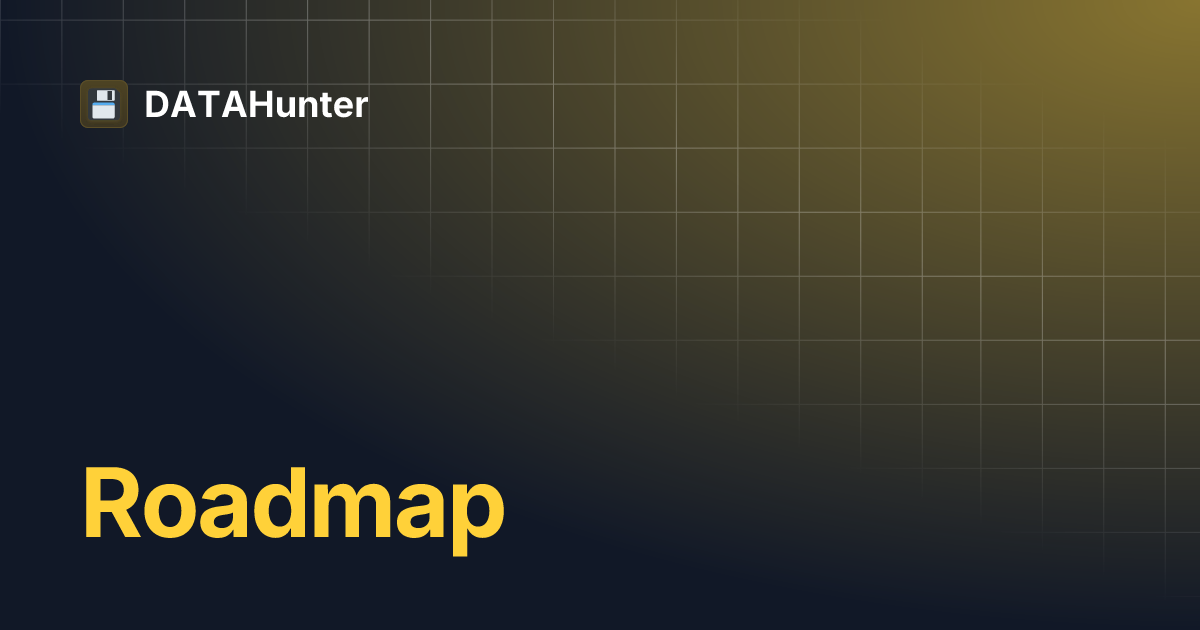 Roadmap | DATAHunter